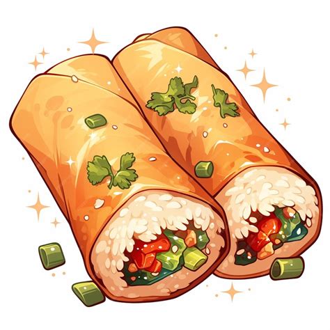 Premium Vector Filipino Lumpia And Spring Rolls