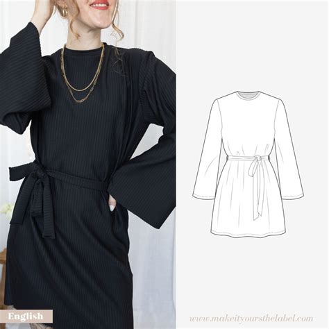 Long Sleeve Knit Dress Sewing Pattern • Make It Yours