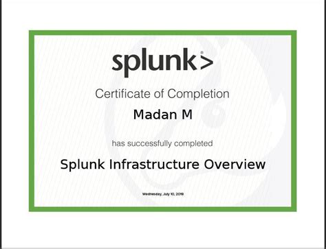 Splunk Certification Madan M