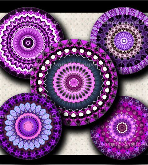 Instant Download Purple Mandalas 666 4x6 And 85x11 30mm