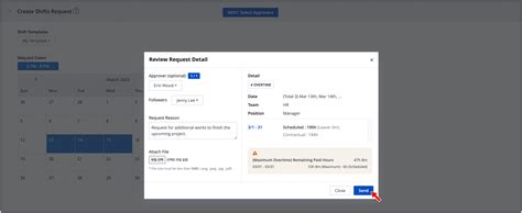 Shift Type Use Cases ① Overtime Work Shiftee