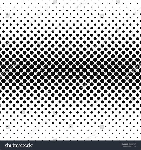 Repeating Monochrome Vector Circle Pattern Background Stock Vector Royalty Free