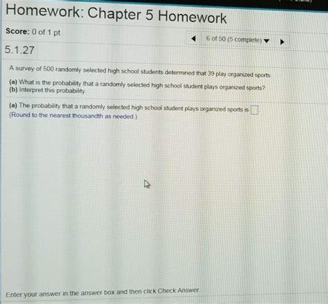 Solved Homework Chapter 5 Homework Score 0 Of 1 Pt 5 1 27