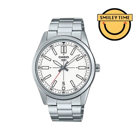 Casio ของแท้ ประกันศูนย์ นาฬิกาคาสิโอผู้ชาย Mtp Vd02 รุ่น Mtp Vd02d Mtp Vd02g Smileytime