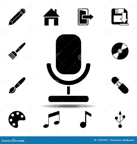 Microphone Mike Mouthpiece Icon Simple Glyph Vector Element Of Web