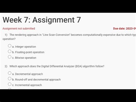Nptel Computer Graphics Week Assignment Answers Nptel Nptel