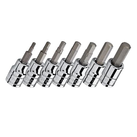 Dr Pc Metric Male Hex Socket Set Powerbuilt Tools