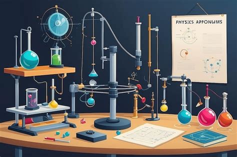 Premium Photo Physics Lab Setup Vector Pendulums And Magnets Illustration
