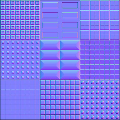 various normal map patterns