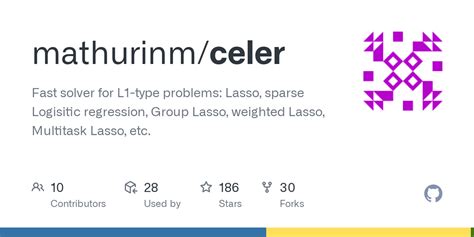 github mathurinm celer fast solver for l1 type problems lasso