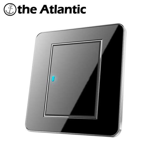 Atlantic Brand New Arrival 1 Gang 2 Way Free Click Push Button Wall Light Switch With LED