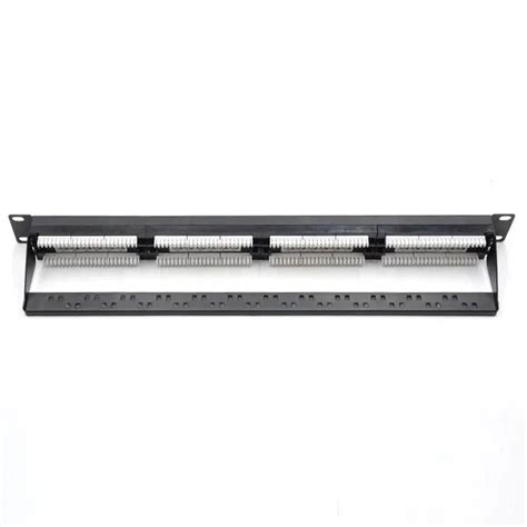 1u 24 Port 19 Inch CAT6A UTP Rack Mounted Modular Patch Panel With Back Bar China UTP 24 Port