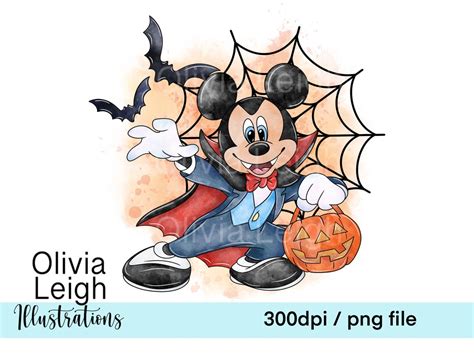 Mickey Mouse Halloween Cute Clipart Png Files Digital Download