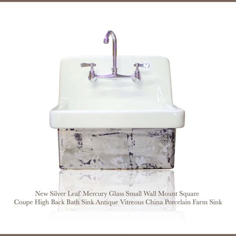 Antique Inspired 24 High Back Farm Sink Cast Iron Original Porcelain