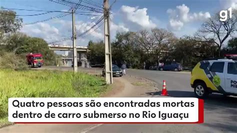 Três das quatro pessoas encontradas mortas em carro submerso no Rio Iguaçu são da mesma família