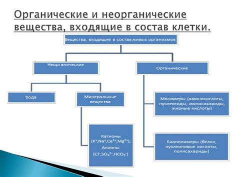Органические и неорганические вещества презентация онлайн