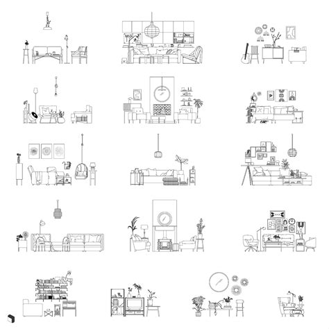Cad Living Room Setups Toffu Co