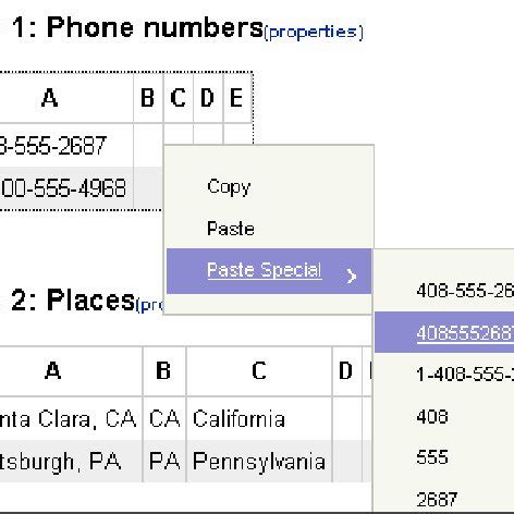 Copying And Pasting Columns With Intervening Extraction Of Parts Or Download Scientific