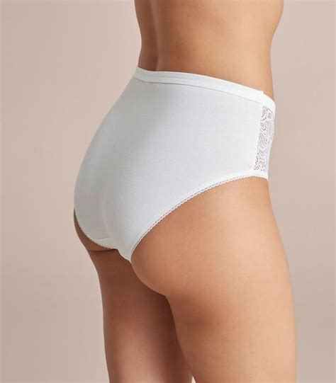 Organic Cotton And Lace Midi Briefs Style Lmd30561 Target Australia