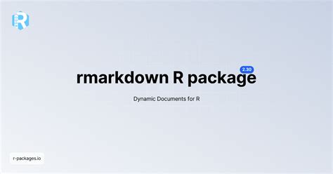 Rmarkdown R Package Documentation R Packages