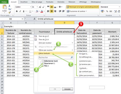 Comment Faire Des Filtres Compétences Excel