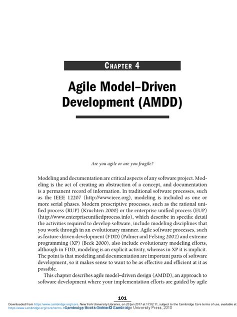 chapter 4 agile modeldriven development amdd pdf agile software