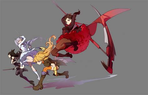 Anime Digital Wallpaper Rwby Yang Xiao Long Ruby Rose Character