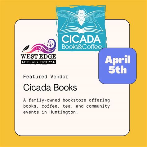 Visit Cicada Books At West Edge Lit West Edge Factory Facebook