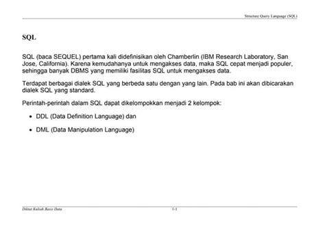 Basisdata Sql Doc