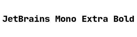 Jetbrains Mono Extra Bold Font
