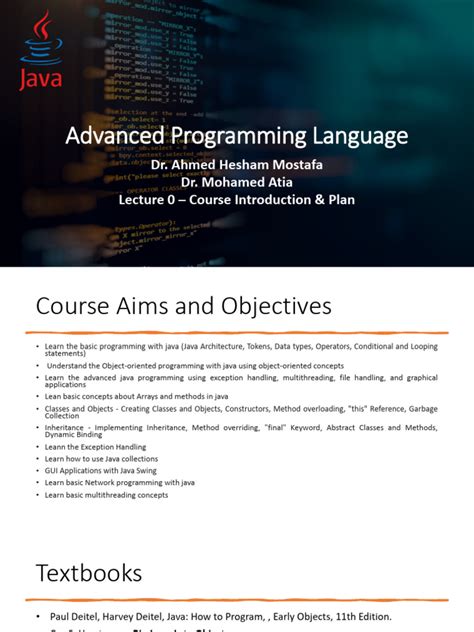 Advanced Programming Language 2 Lecture 0 Course Introduction 3 Pdf Java Virtual Machine