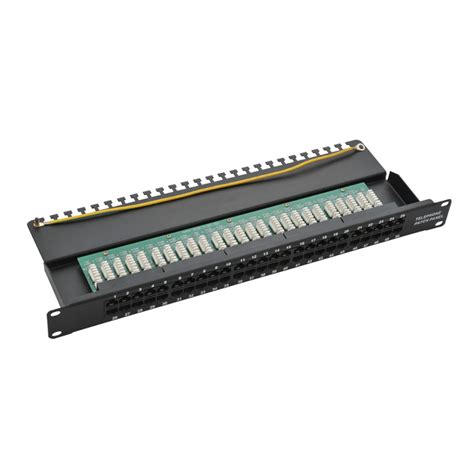 19 Cat3 Telephone Rj45 Voice Patch Panel 25 50port 1u 2u Buy Rj11