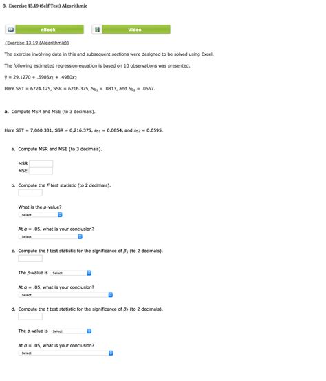 solved 3 exercise 13 19 self test algorithmic ebook video