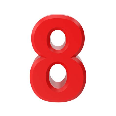 Red Number 8 3d Turbosquid 2241995