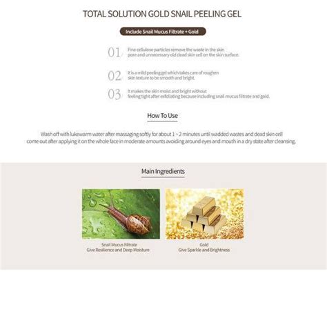 Total Solution 24k Gold Snail Peeling Gel Beauty And Personal Care Face