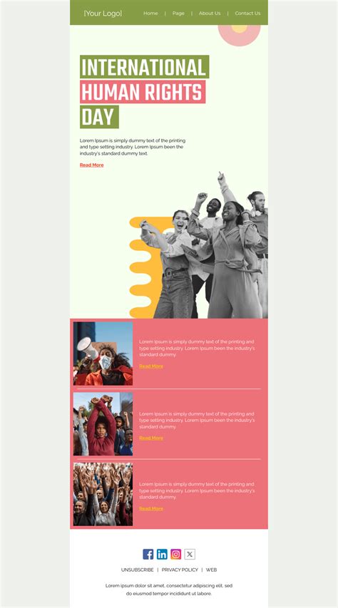 Human Rights Celebration Email Template Unlayer Human Rights Celebration Email Template Unlayer