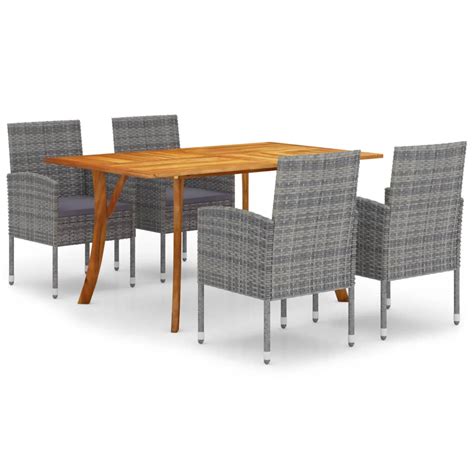 Buy Vidaxl 5 Piece Garden Dining Set Anthracite Online In Uae Sharaf Dg