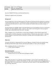 ITN 101 Lab Network Diagrams Docx Assignment Course Student Lab