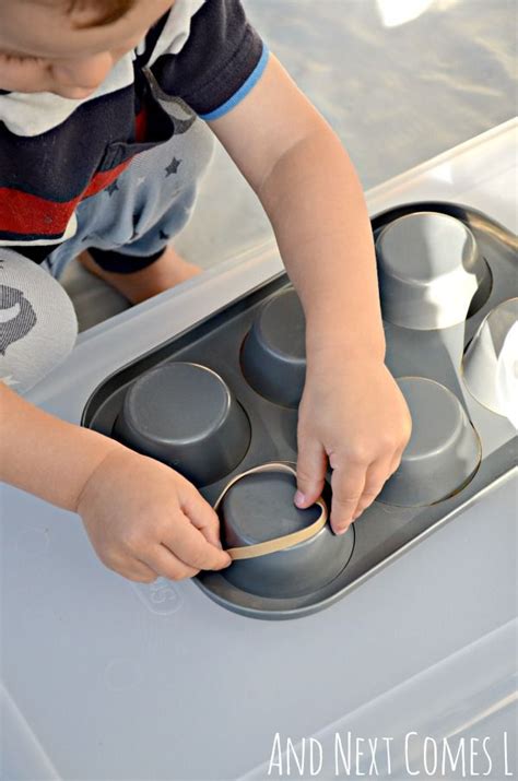 Muffin Tin Geoboard Fine Motor Activity Fine Motor Activities Fine
