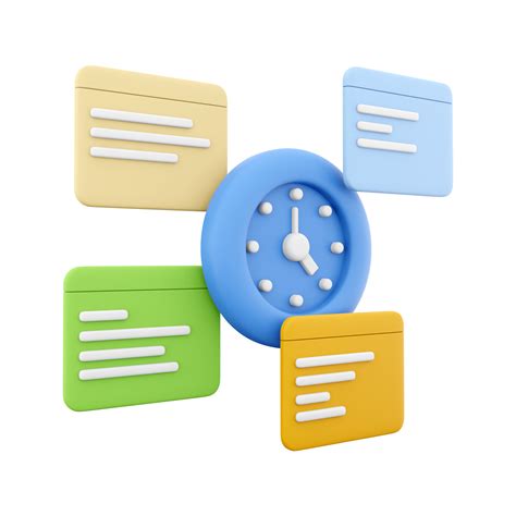 3d Rendering Clock And Notifications Icon 3d Render Alarm Clock And Chat Box Icon Clock And