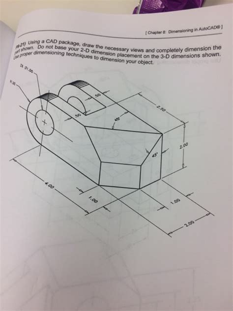 Solved Chapter Dimensioning In Autocad Using A Cad Chegg