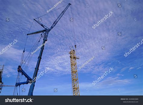 Assembly Lattice Boom Crane On Large Stock Photo Shutterstock