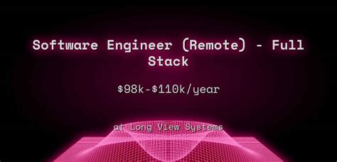 Web3 Software Engineer Remote Full Stack 98k 110k At Long View
