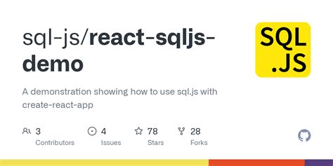 Github Sql Js React Sqljs Demo A Demonstration Showing How To Use Sql Js With Create React App