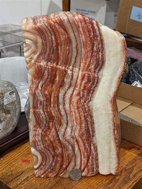 15 Pound Slab Of Bacon Dali Jasper Pork Stone Banded Calcite R