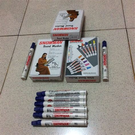 Jual Spidol Board Marker Bg 12 Biru Spidol Whiteboard Bg 12 Biru Snowman Bg 12 Indonesia