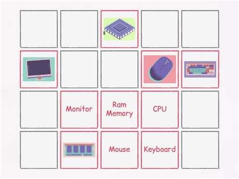 Parts Of Computer Matching Pairs