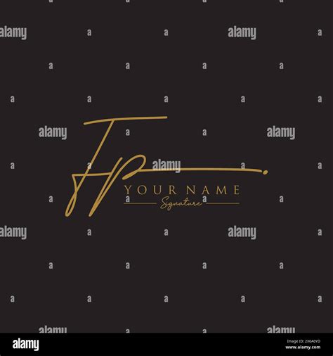 Fp Signature Logo Template Stock Vector Image And Art Alamy