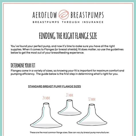 Breast Pump Flange Size Guide Pdf