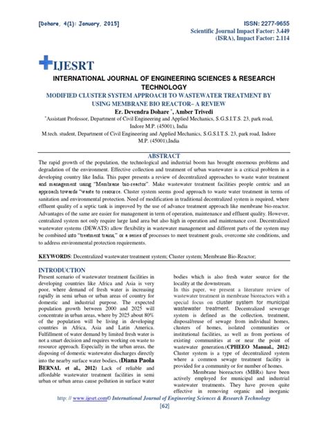 Modified Cluster System Approach To Wast Pdf Sewage Treatment